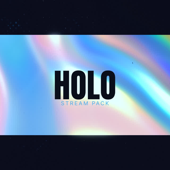 Holo Animated Stream Overlays Package for Twitch & OBS