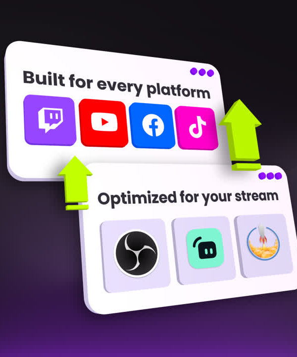 Neon Tech Animated Stream Overlays Package for Twitch & OBS