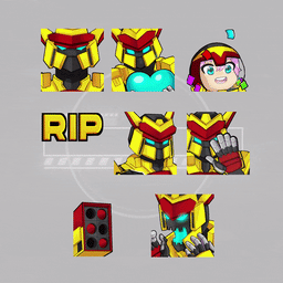 Mech Attack Animated Emotes for Twitch, YouTube & Kick