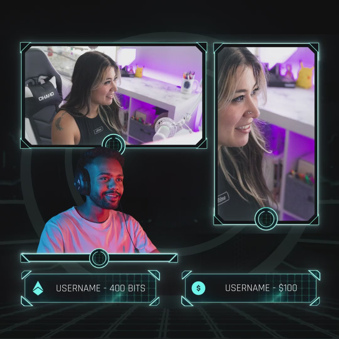 TRN Tron 3D Animated Stream Overlays Package for Twitch OBS