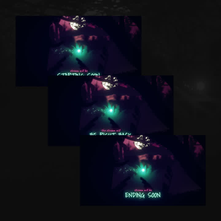 Night Forest Animated Scenes for Twitch, OBS & Streamlabs