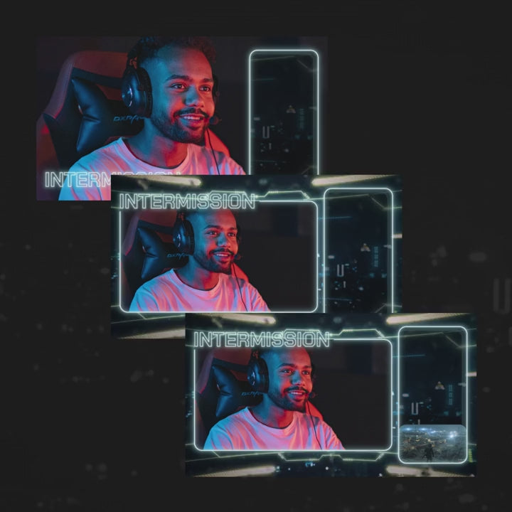 Neon Tech Animated Stream Overlays Package for Twitch & OBS