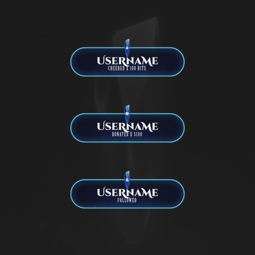 Crystal Animated Stream Overlays Package for Twitch & OBS