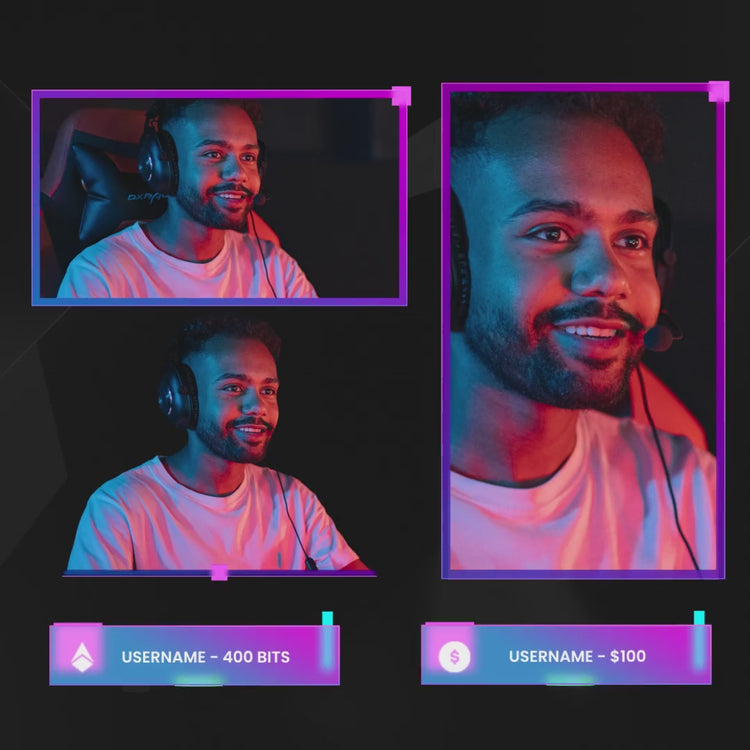 Glass Animated Stream Overlays Package for Twitch & OBS