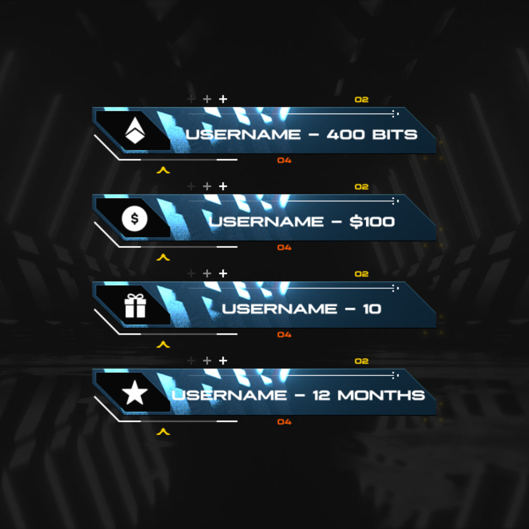Futuristic Stream Overlays Package for Twitch & OBS