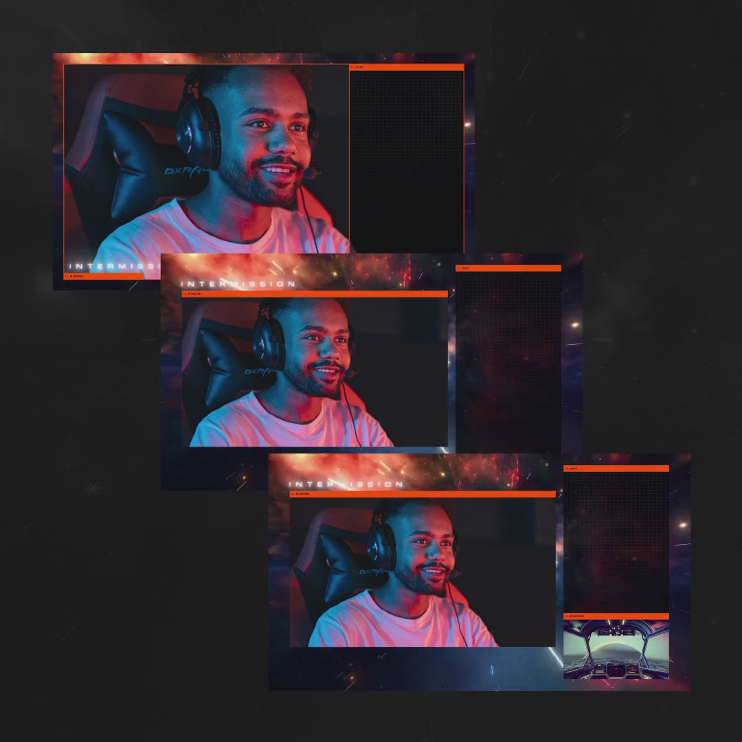 Nebula 3D Animated Stream Overlays Package for Twitch & OBS