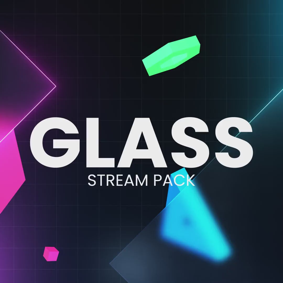 Glass Animated Stream Overlays Package for Twitch & OBS