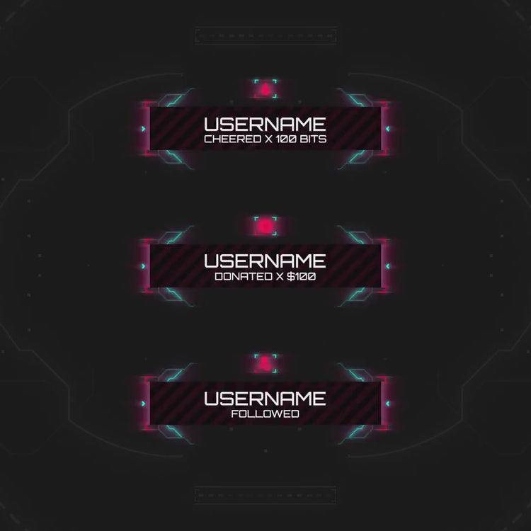 HUD Animated Stream Overlays Package for Twitch & OBS