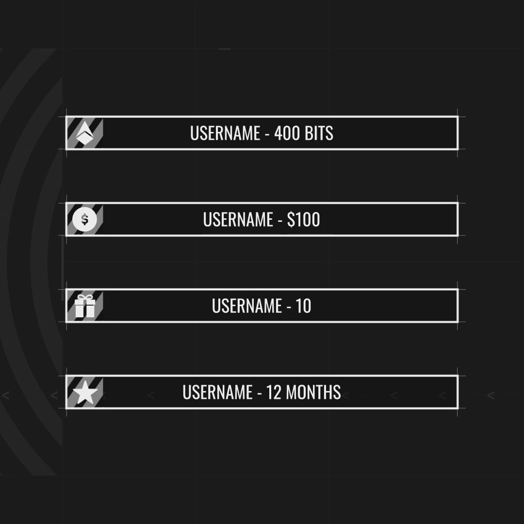 Grid Animated Stream Overlays Package for Twitch & OBS