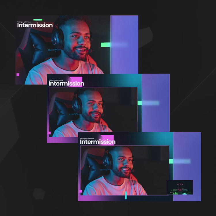 Glass Animated Stream Overlays Package for Twitch & OBS