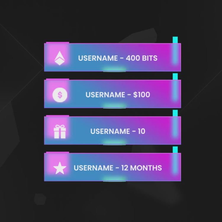 Glass Animated Stream Overlays Package for Twitch & OBS