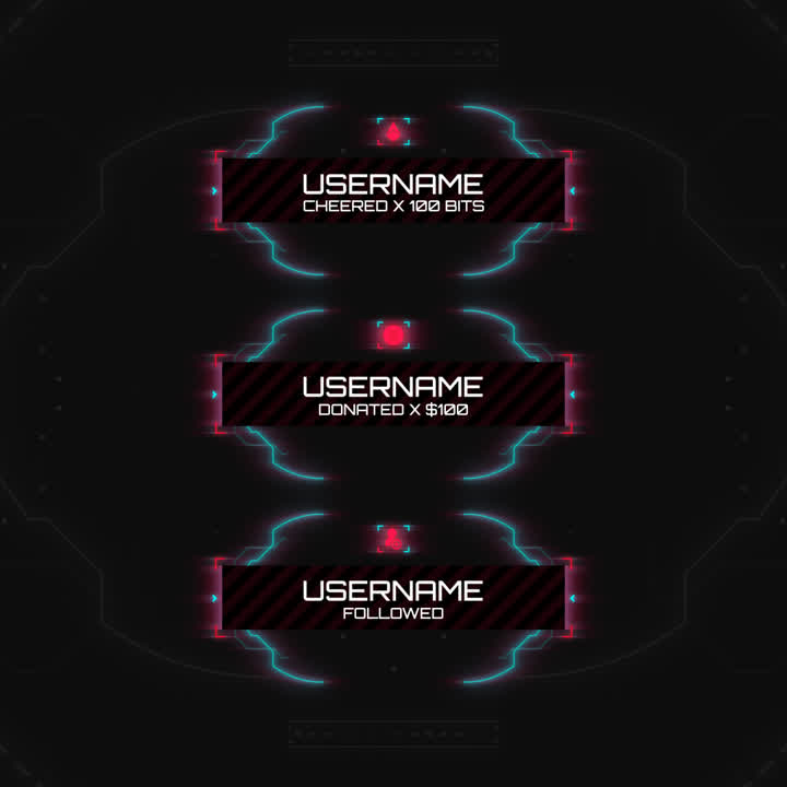 HUD Stream Overlays Package for Twitch, OBS & Streamlabs