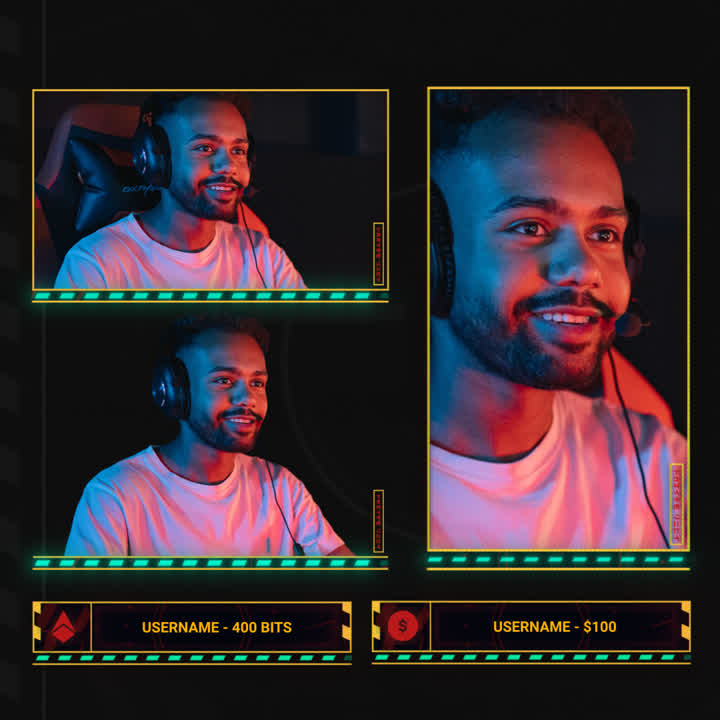 Mech Attack Stream Overlays Package for Twitch & OBS