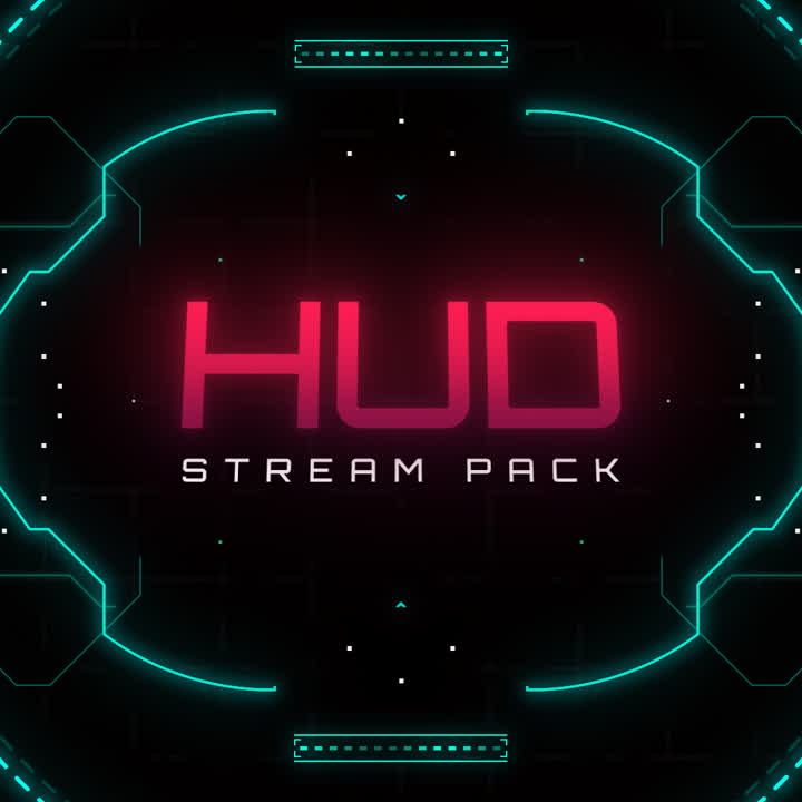 HUD Animated Stream Overlays Package for Twitch & OBS