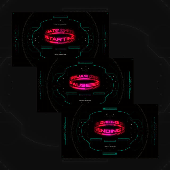 HUD Stream Overlays Package for Twitch, OBS & Streamlabs