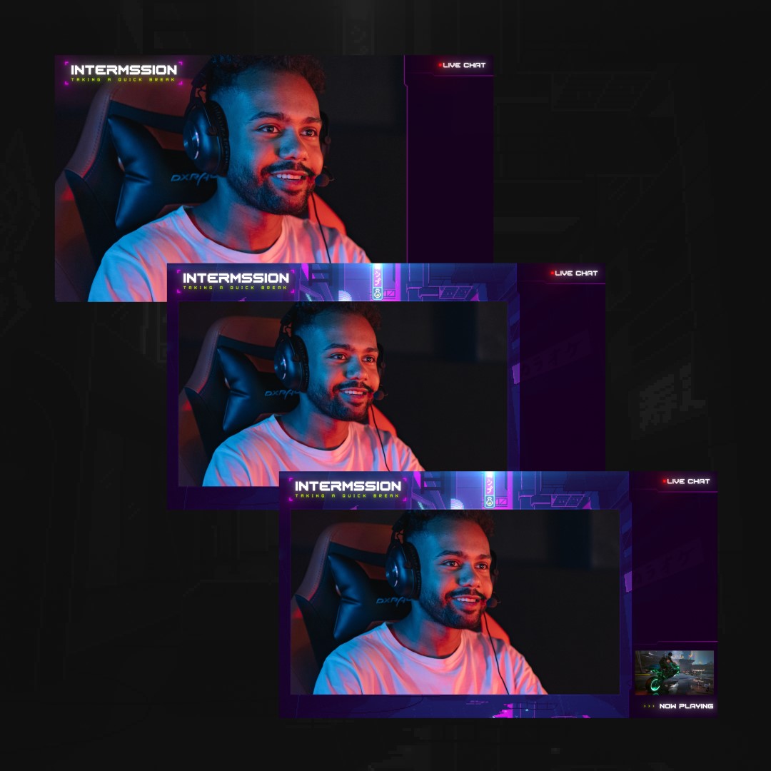 Neo Pixel Stream Overlays Package for Twitch & OBS