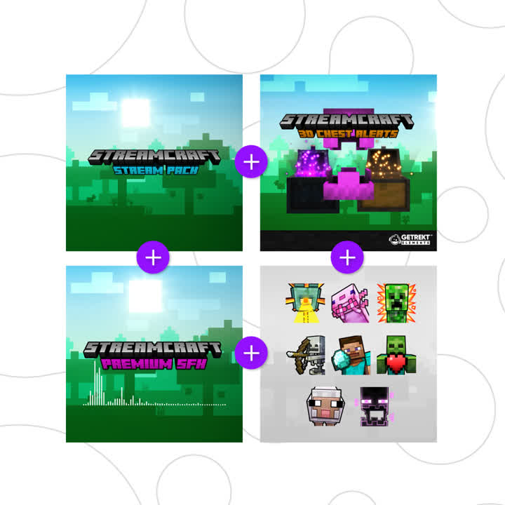Streamcraft Stream Overlays Bundle for Twitch & OBS